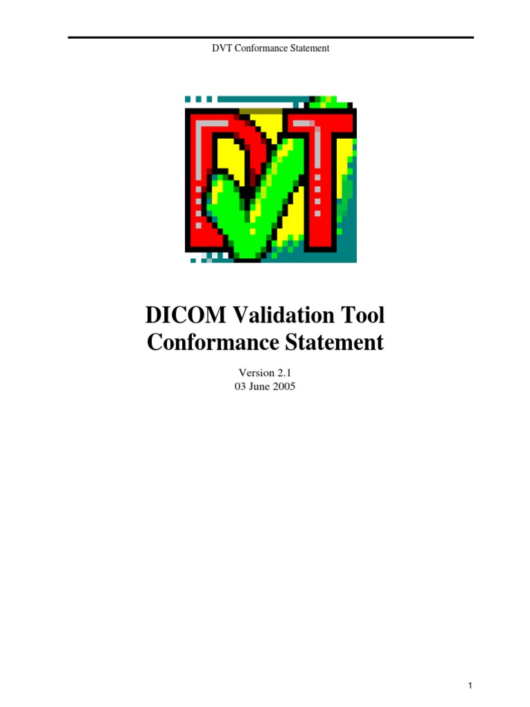 DICOM Validation Tool Conformance Statement | PDF | Imaging | Image Processing