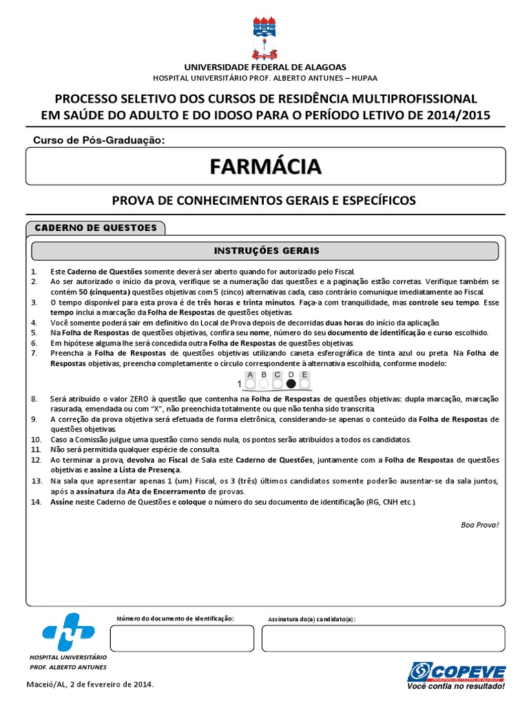 Prova - Farmacia | PDF | Farmacêutico | Biotransformação Prova - Farmacia | PDF | Farmacêutico | Biotransformação