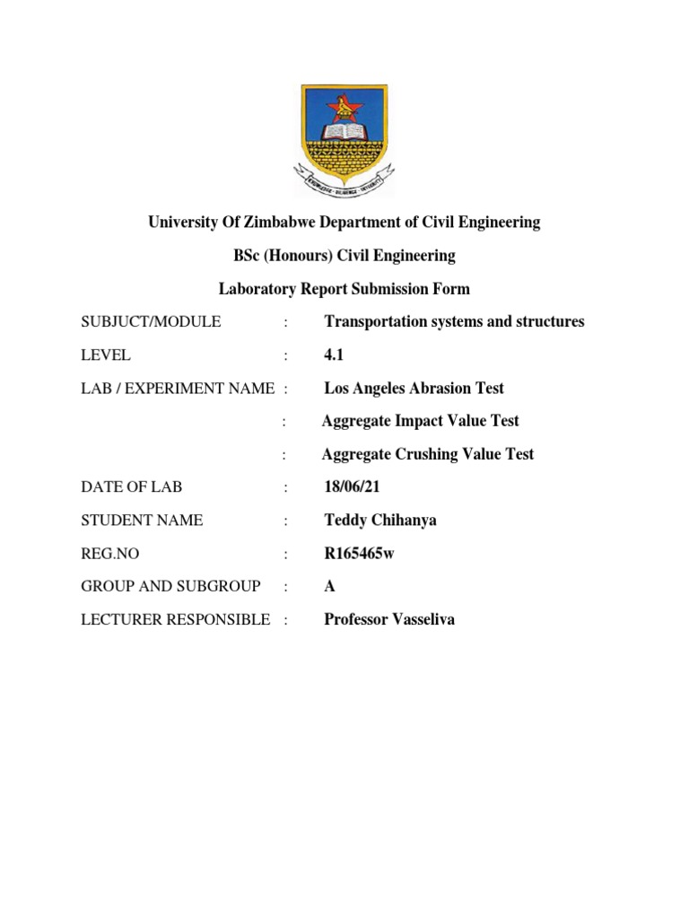 Subjuct/Module: Level: Lab / Experiment Name | PDF | Construction ...