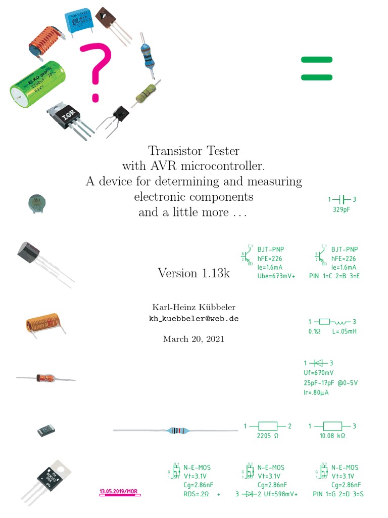 Transistor Tester With AVR Microcontroller. A Device For Determining ...