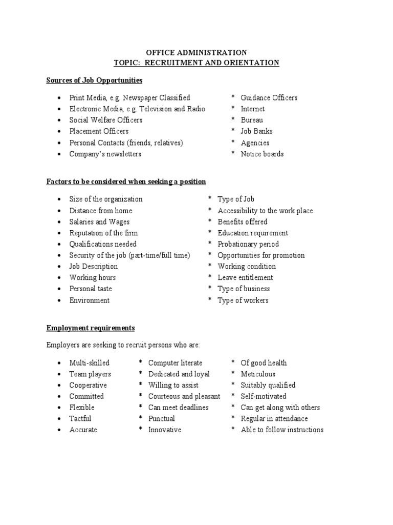 Office Admin Notes | PDF