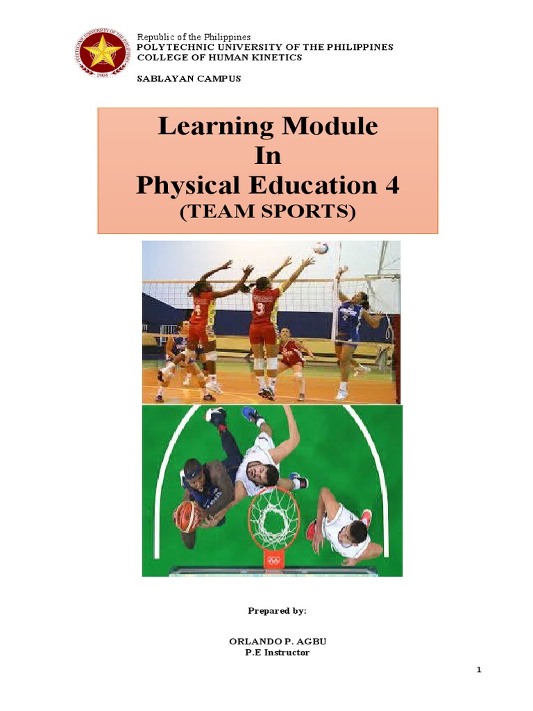 Learning Module in Physical Education 4: (Team Sports) | PDF ...