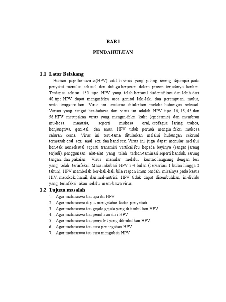 Makalah Kelompok 3 HPV | PDF