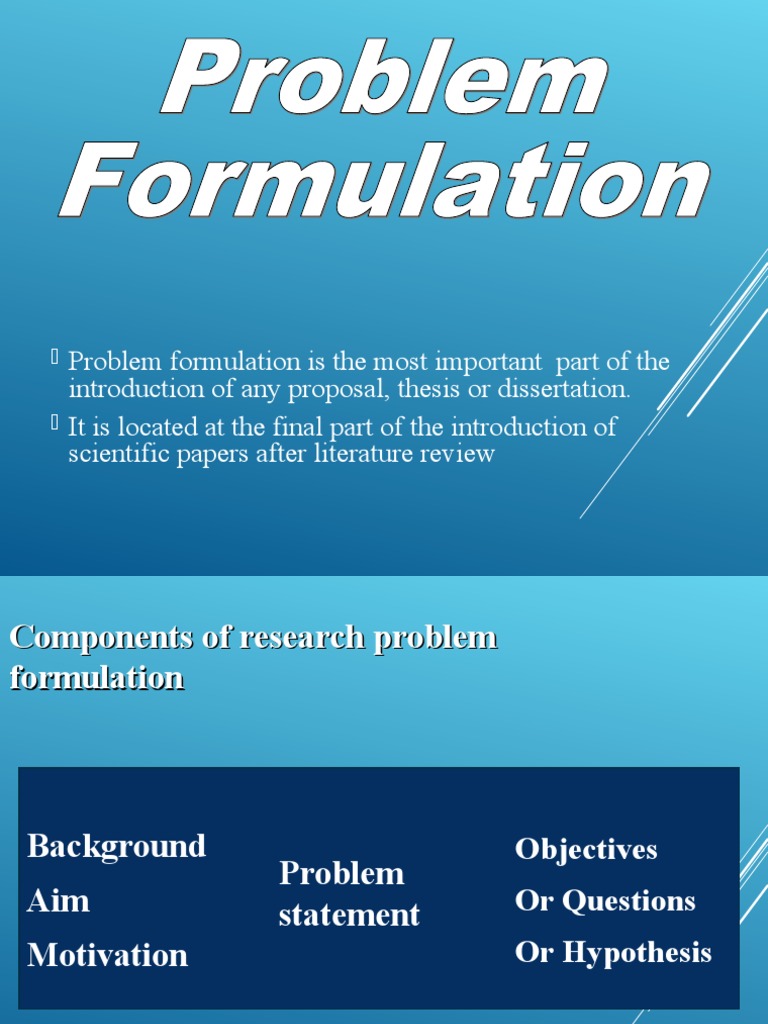 Essential Steps for Research Problem Formulation | PDF | Hypothesis ...