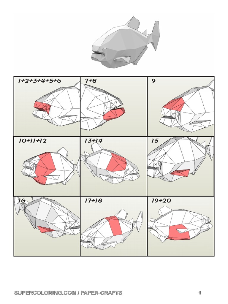 Piranha Paper Crafts | PDF