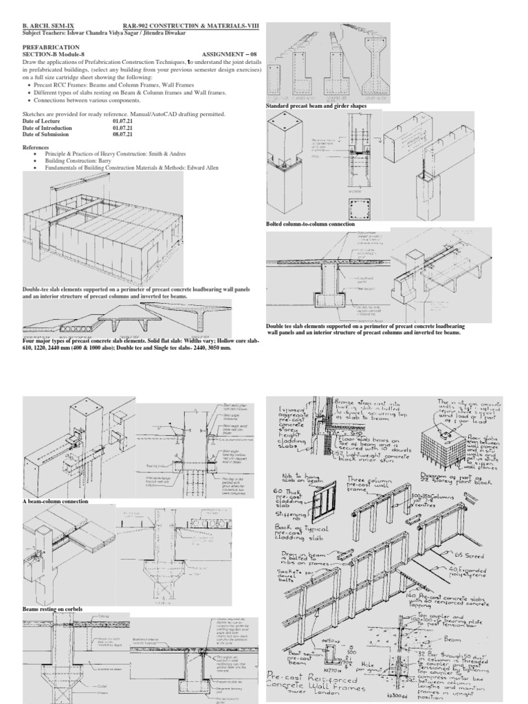 Prefab Joint Details | PDF | Precast Concrete | Architectural Elements
