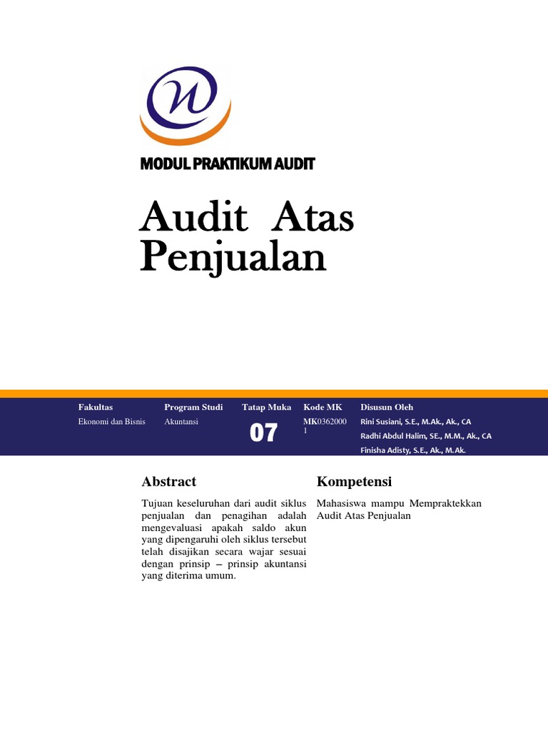 Modul 7 Audit Atas Penjualan | PDF