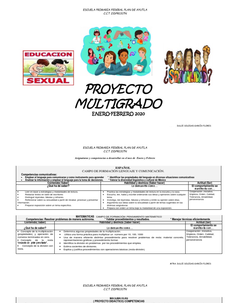Planeación Multigrado | PDF | Educación primaria | División (Matemáticas)