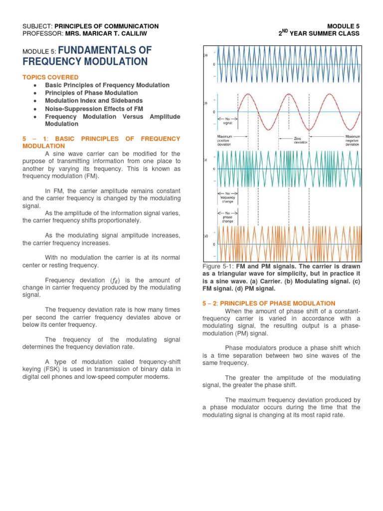 Princom Fundamentals of Frequency Modulation | PDF | Frequency Modulation | Modulation