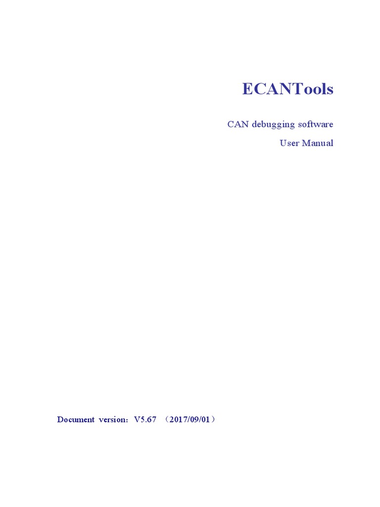 ECANTools Software User Manual | PDF | Telecommunications | Computer Data