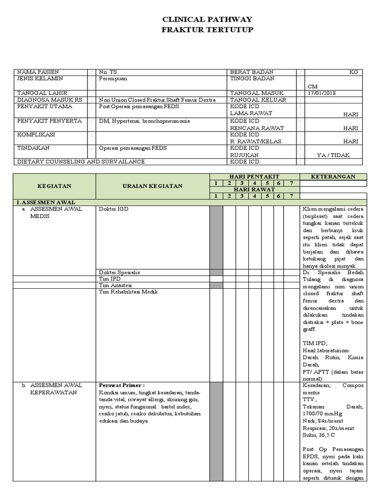 Laporan Clinical Pathway | PDF