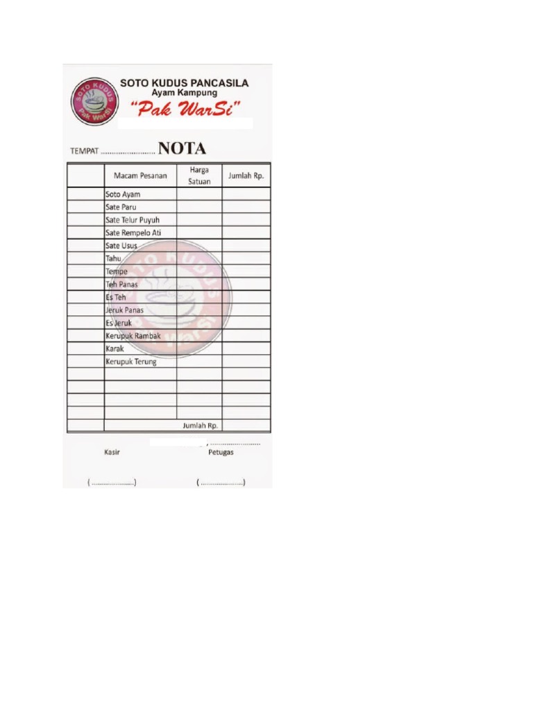 Nota Makan 3 | PDF