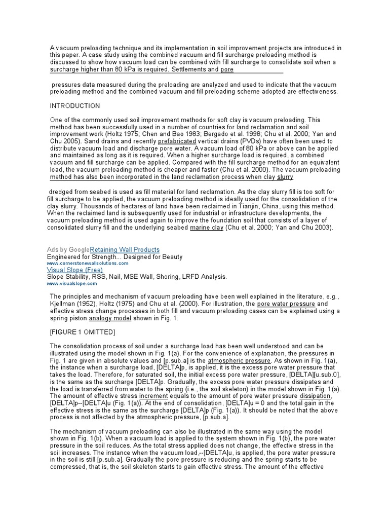 A Vacuum Preloading Technique and Its Implementation in Soil ...