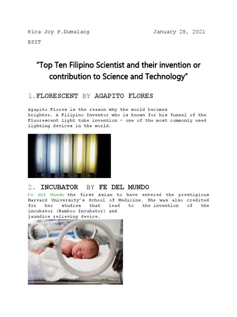 Filipino Scientist and Their Invention | PDF | Integrated Circuit | Science