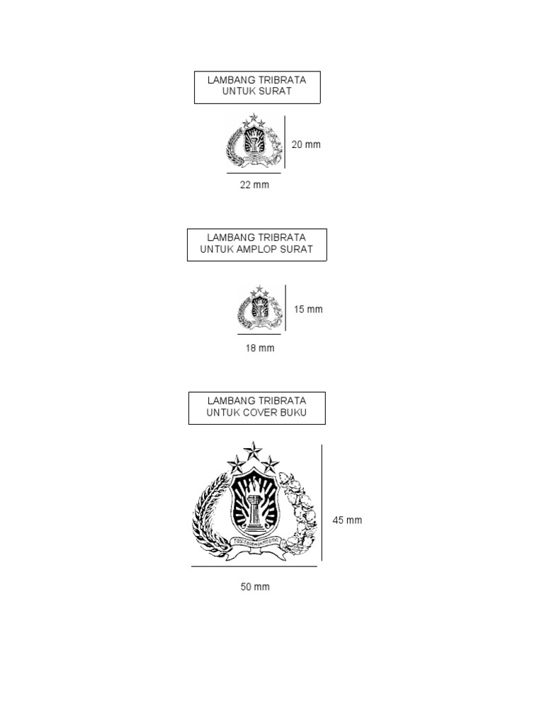 Logo Tribrata untuk Surat dan Buku | PDF