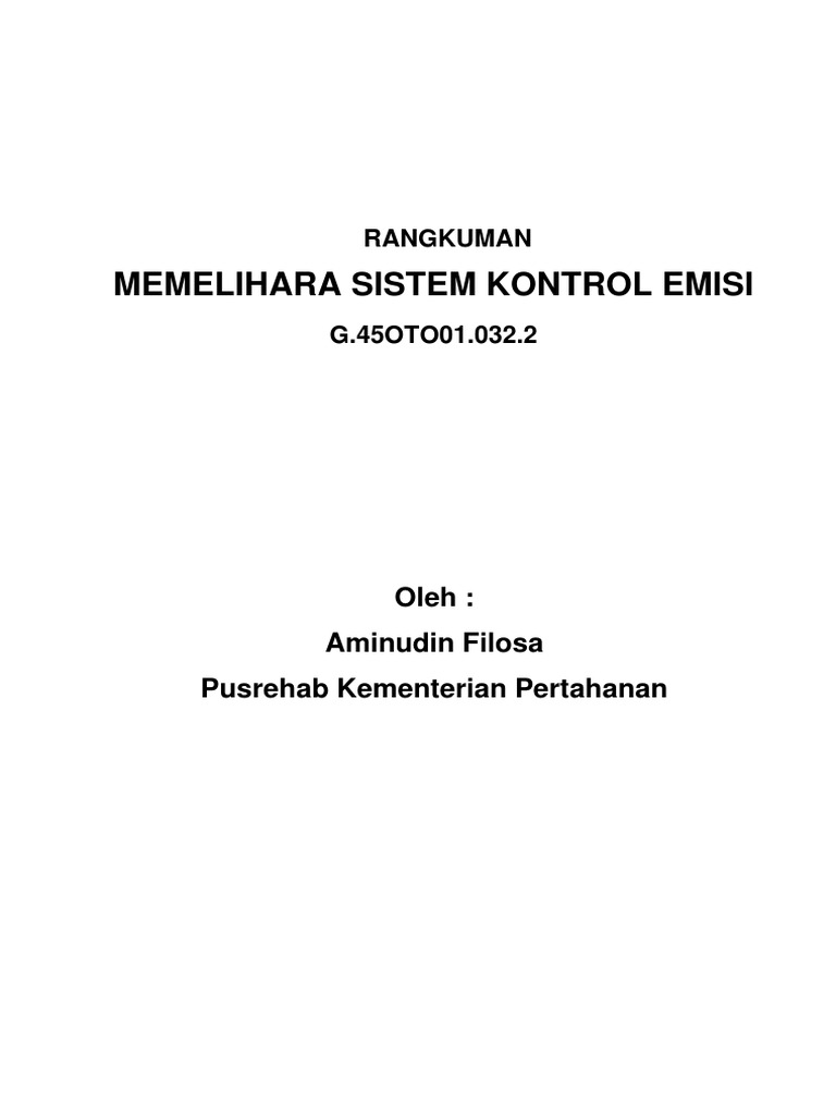 Modul Memelihara Sistem Kontrol Emisi.-Dikonversi | PDF