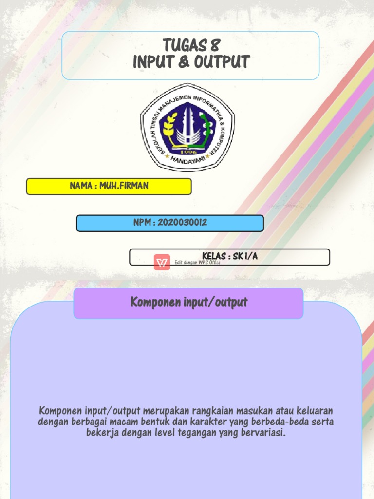 Komponen Input dan Output Komputer | PDF