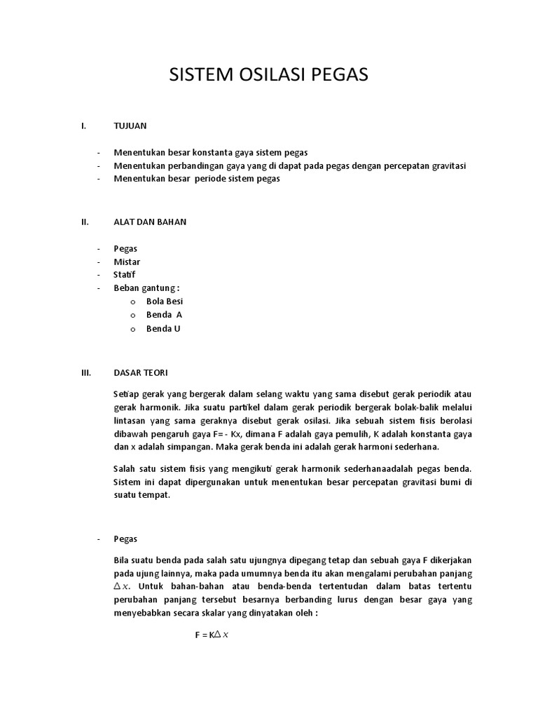 Sistem Osilasi Pega1 | PDF