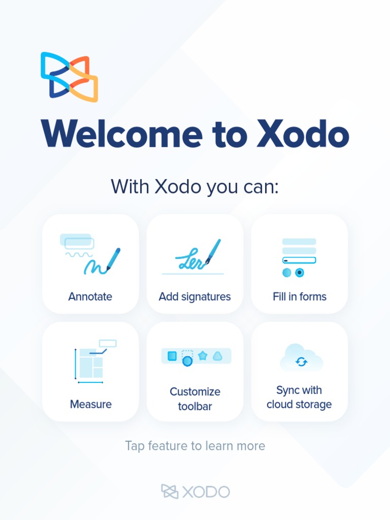 Welcome To Xodo: With Xodo You Can | PDF | Software | Computing