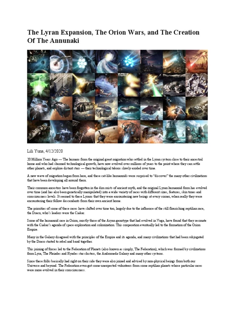 The Lyran Expansion, The Orion Wars, and The Creation of The Annunaki | PDF | Science | Astronomy