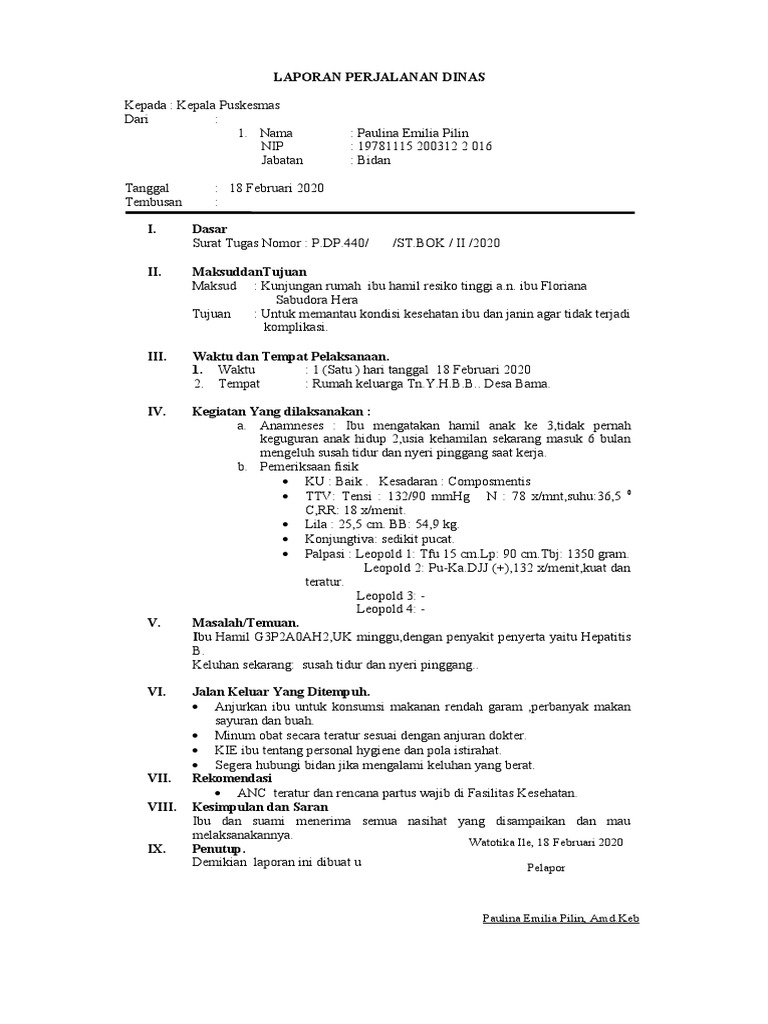 Laporan Bumil Resti | PDF