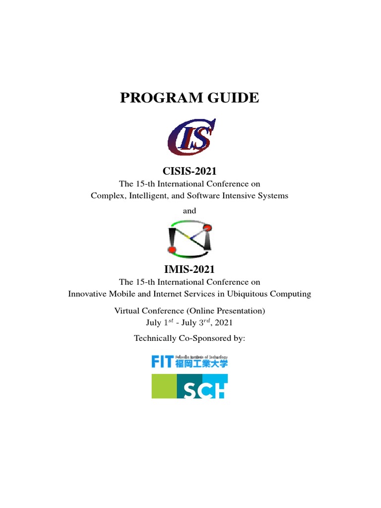 CISIS IMIS 2021 Full Program | PDF | Artificial Intelligence ...