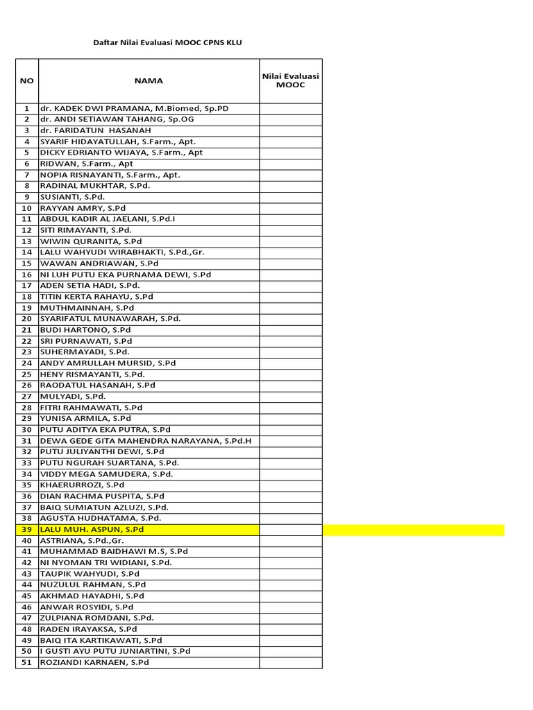 Lampiran Nilai MOOC | PDF | Advanced Micro Devices | Computing And Information Technology