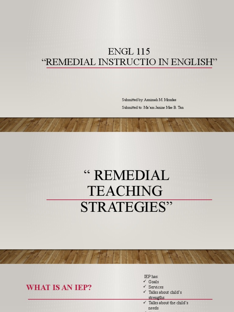 Engl-115 Asnimah | PDF | Individualized Education Program | Teachers