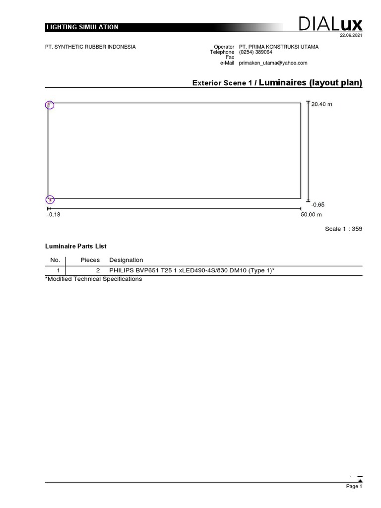 Luminaires (Layout Plan) : Exterior Scene 1 | PDF