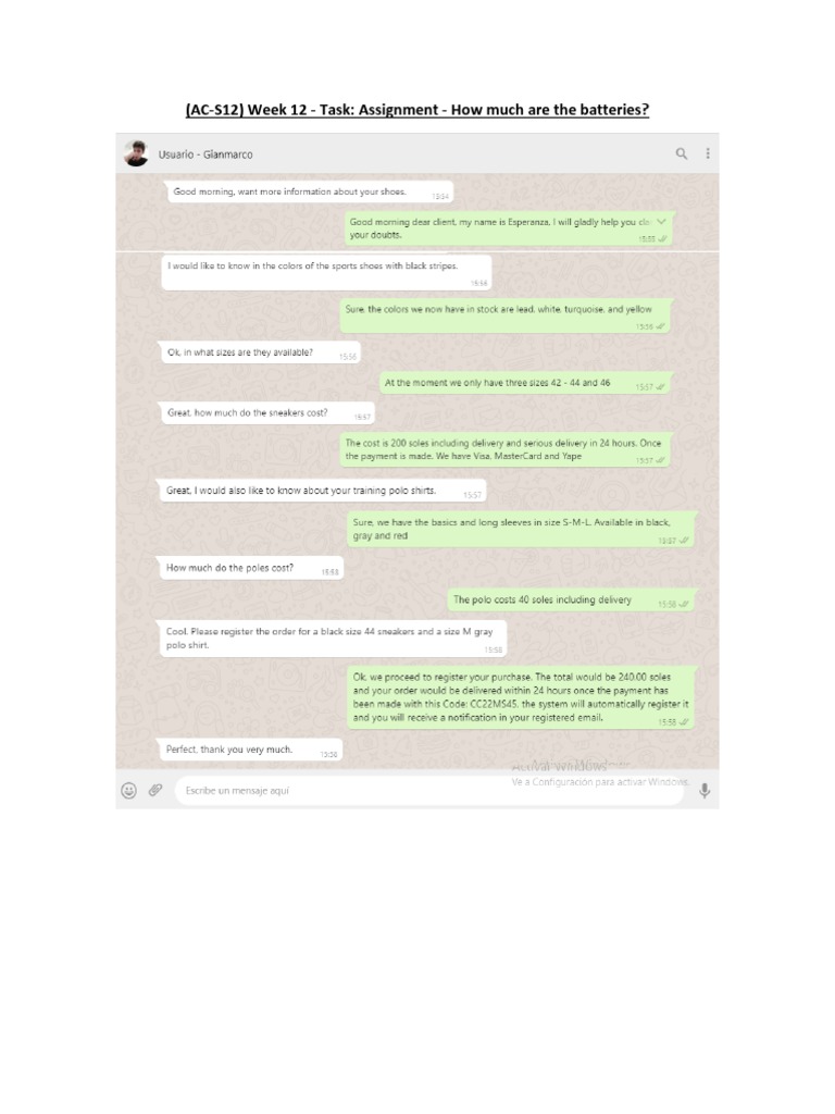 Task Assignment - How Much Are The Batteries | PDF