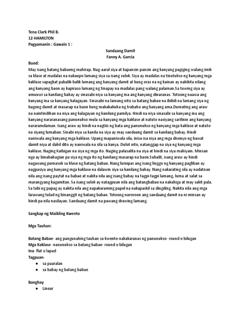 Sandaang Damit | PDF