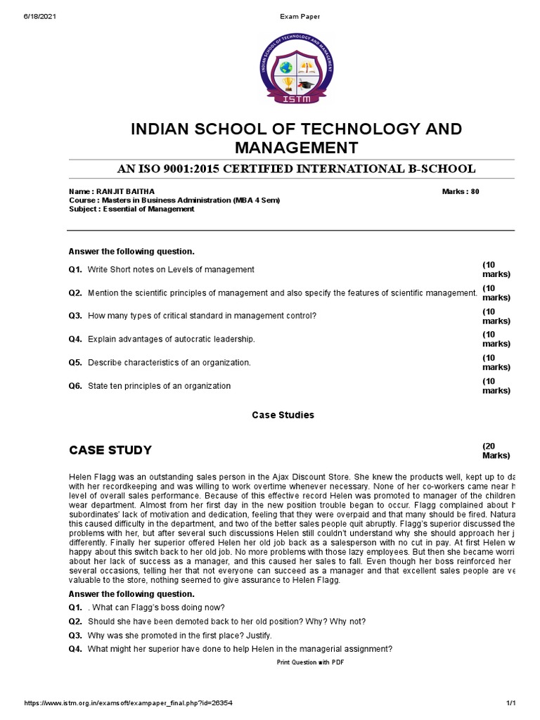Essential of Management | PDF | Business | Human Nature