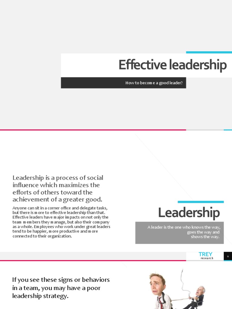Effective Leadership: How To Become A Good Leader? | PDF | Leadership ...