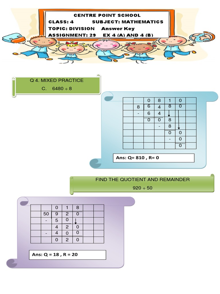 Answer Key Assignment 29 | PDF