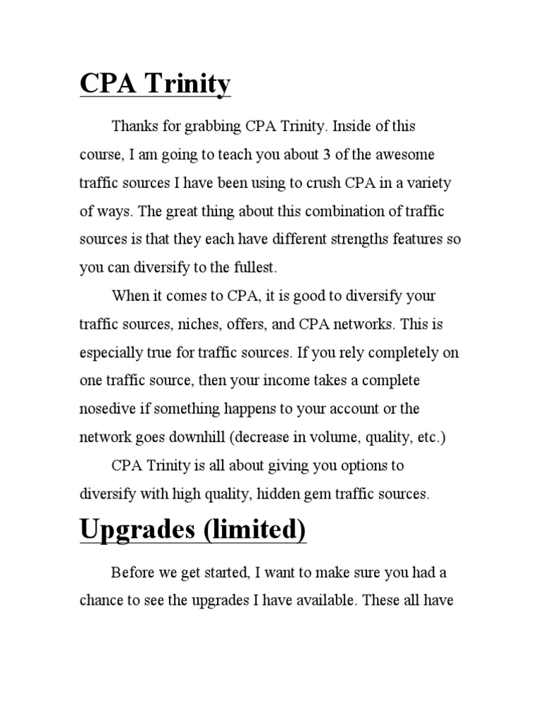 CPA Trinity | PDF | Business | Marketing