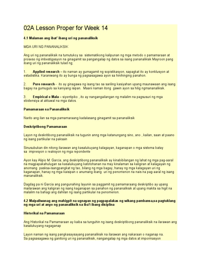 Lesson w14 | PDF