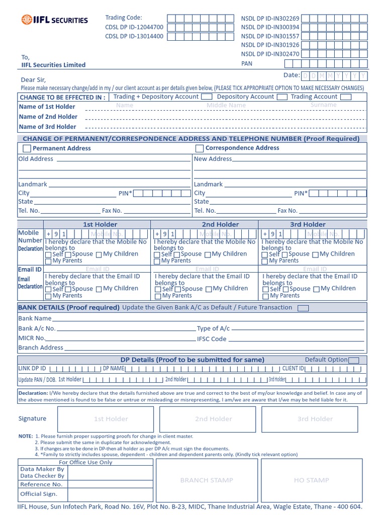 Change Bank Details | PDF | Personal Identification Number | Business