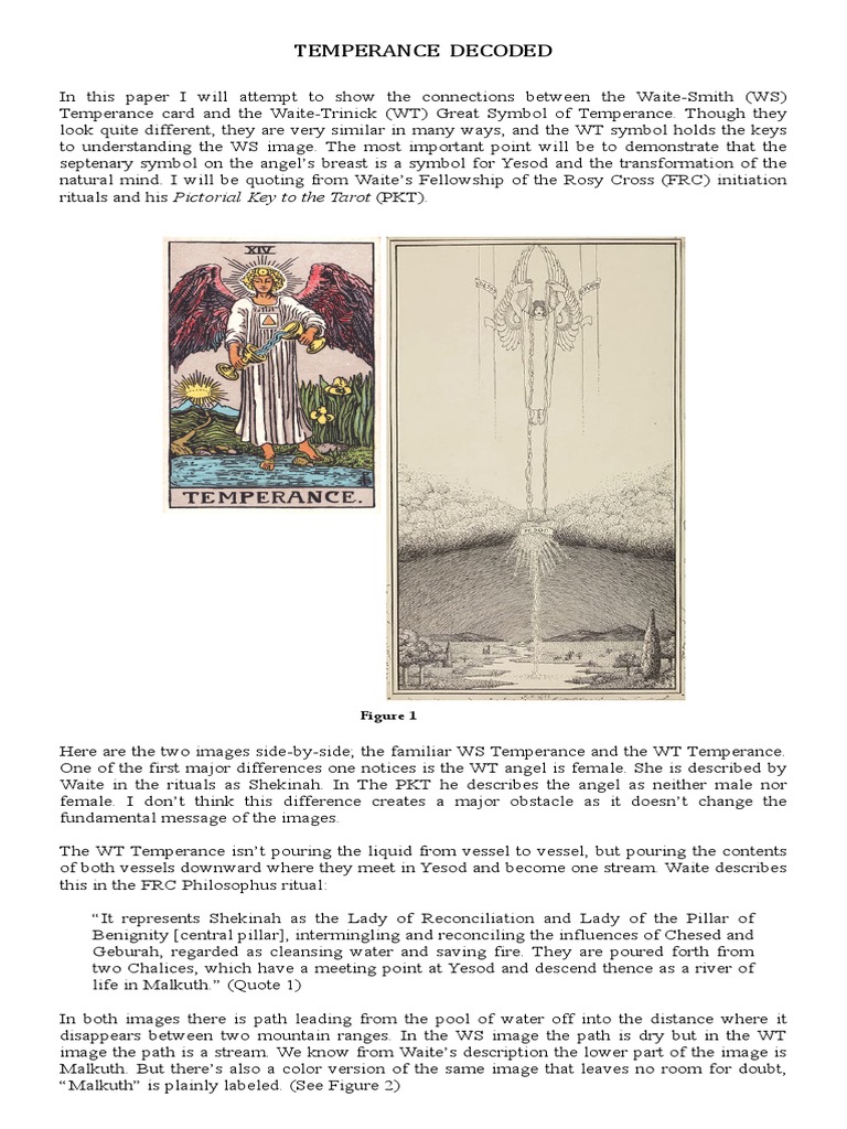 Deciphering the Symbolism of Temperance: An Analysis of Waite's Great ...