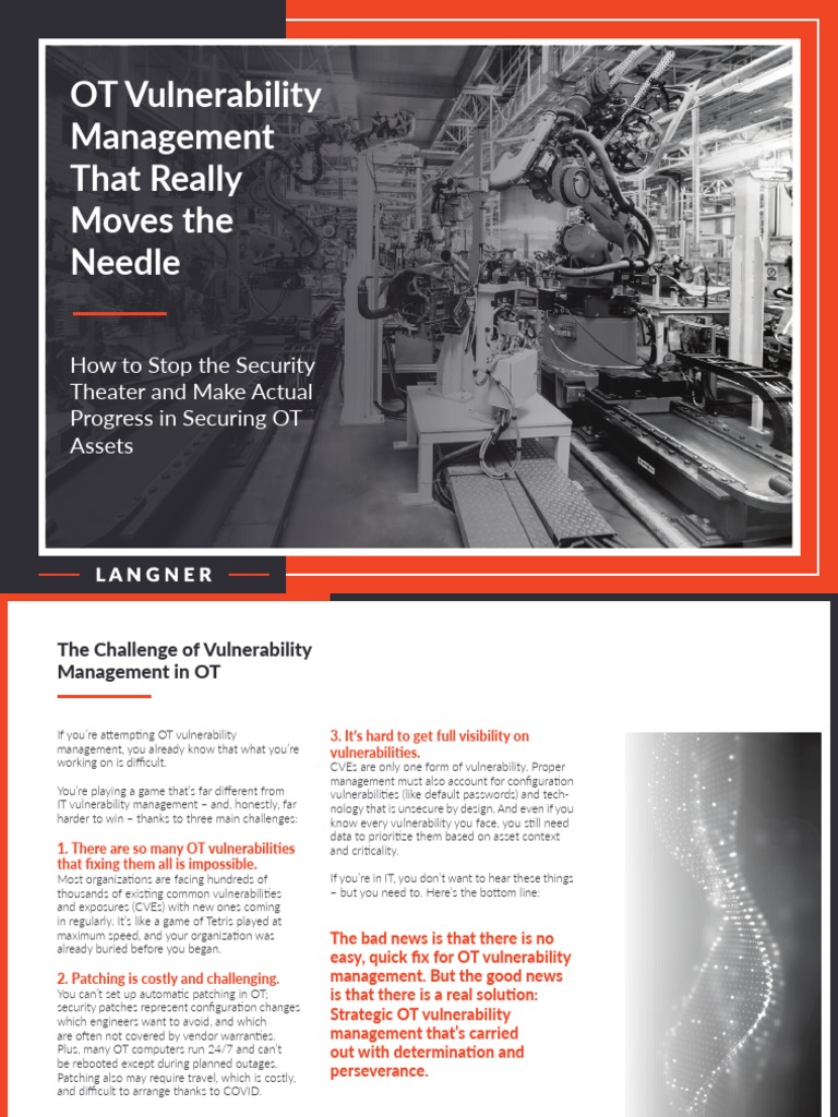 OT Vulnerability Management That Really Moves The Needle | PDF ...