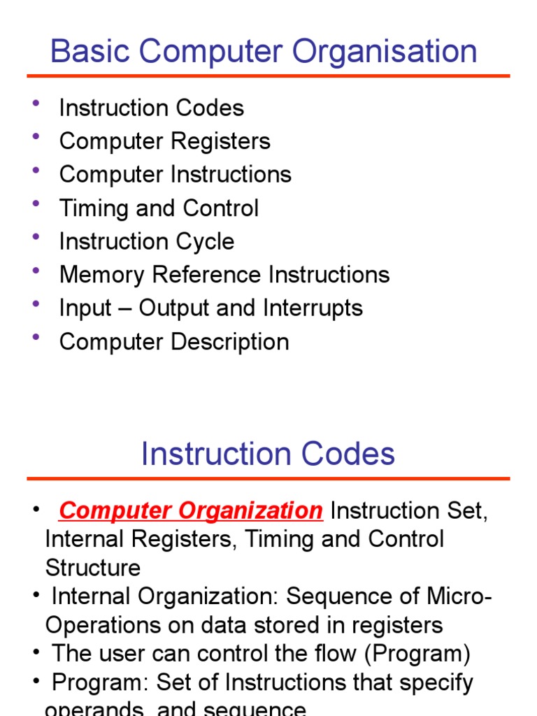Basic Computer Organisation | PDF | Input/Output | Bit