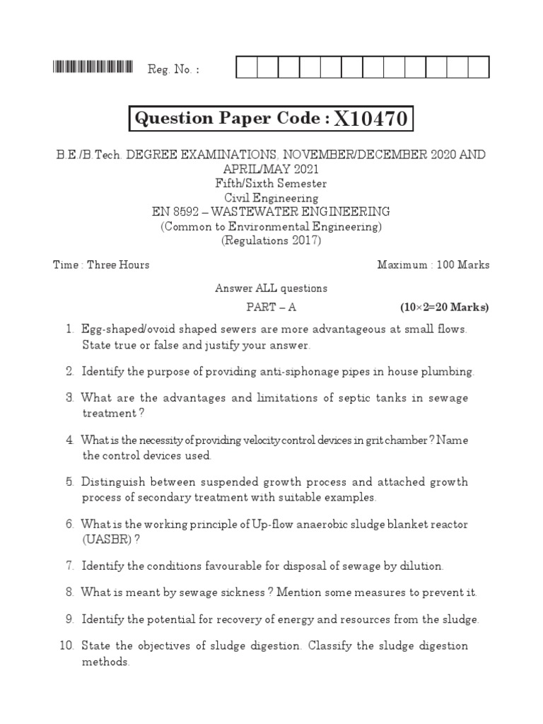 Question Paper Code:: Time: Three Hours Maximum: 100 Marks Answer ALL ...