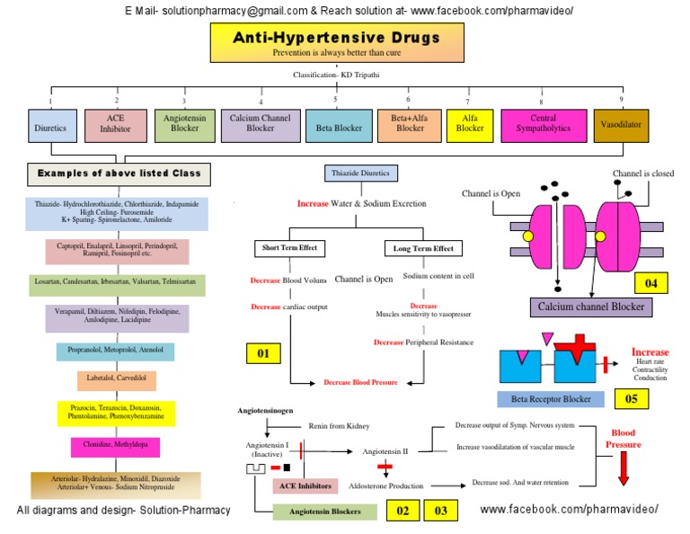 Antihypertensive Drugs - Classification & Mechanism | PDF | Angiotensin ...