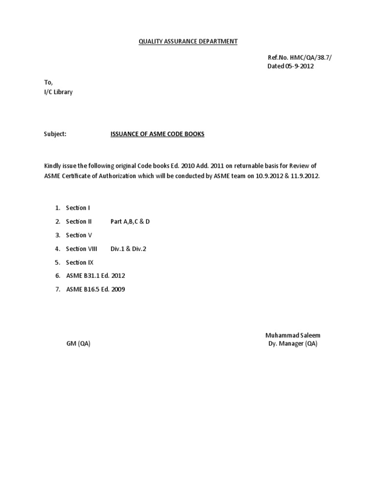 Issuance of ASME Books | PDF