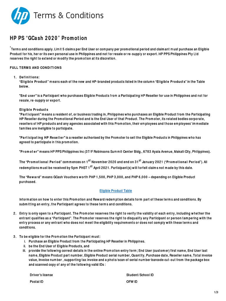 HP Guidelines For Purchasing | PDF | Gift Card | Voucher