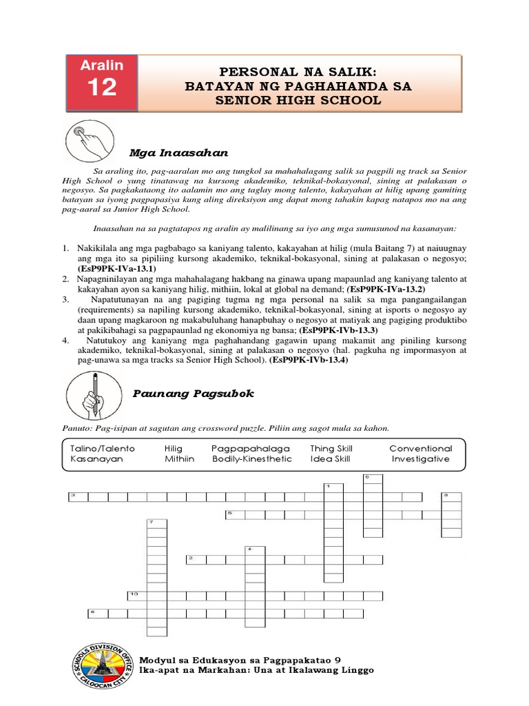 ESP 9 Q4 Week 1 2 | PDF