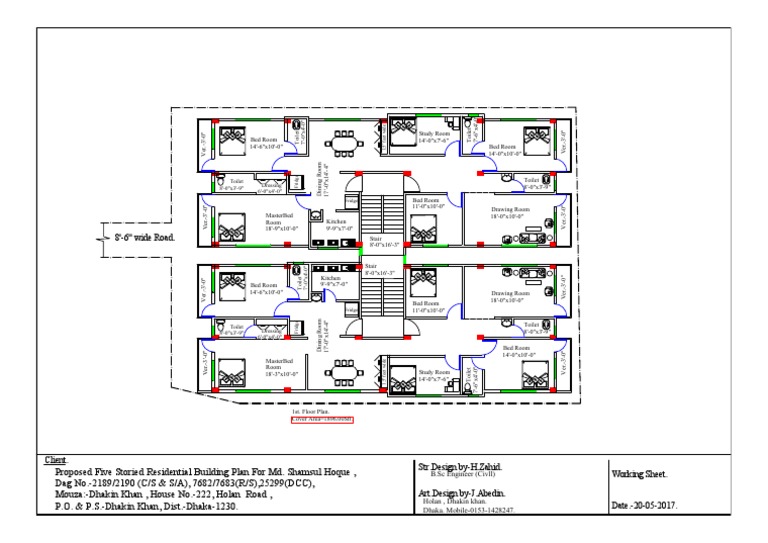 MD - Shamsul Hoque, Holan 2017 - Plan-2 | PDF | Home | Interior Design
