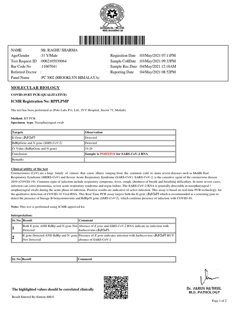 Molecular Biology: ICMR Registration No: RPPLPMP | PDF | Public Health ...