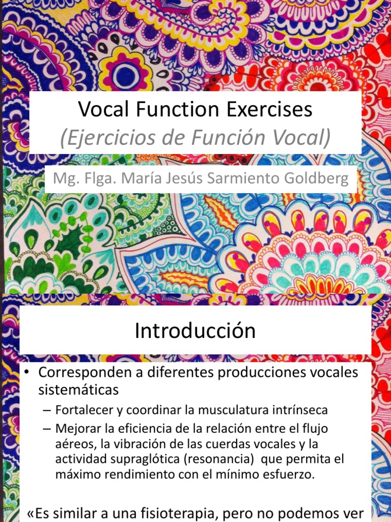 Vocal Function Exercises | PDF | Músculo | Especialidades Medicas