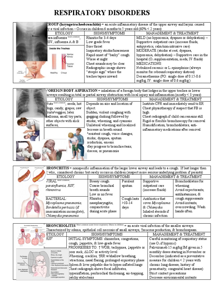 Respiratory Disorders: Parainfluenza, RSV, Rhinovirus | PDF ...