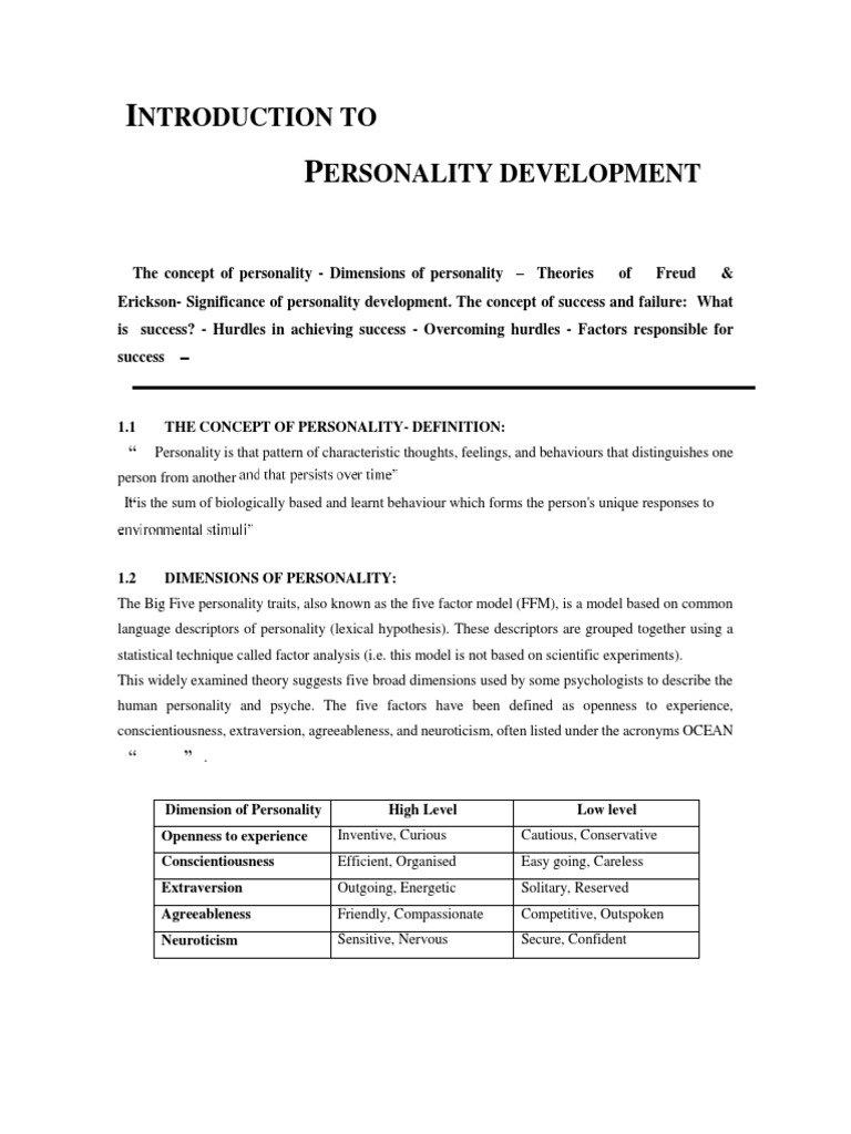 Personality Development Unit-3, 4 Notes | PDF | Id | Swot Analysis